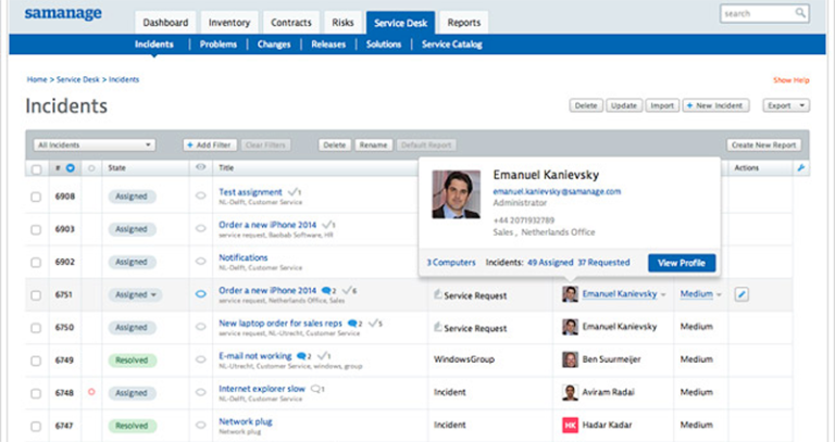 Review of Samanage: Pros, Cons and Pricing of Award-winning IT Service ...