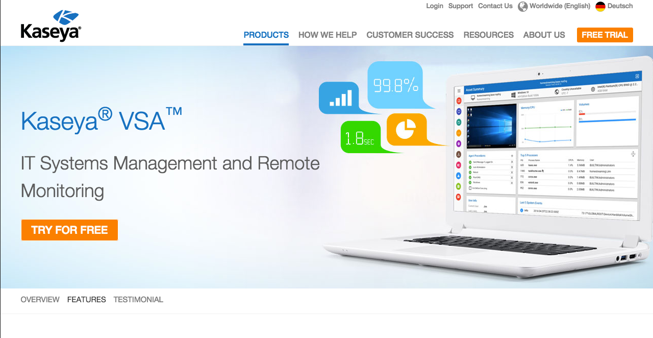 Kaseya VSA Reviews: Pricing & Software Features 2024 - Financesonline.com