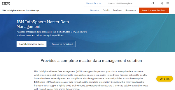 InfoSphere MDM Reviews: Pricing & Software Features 2024 ...