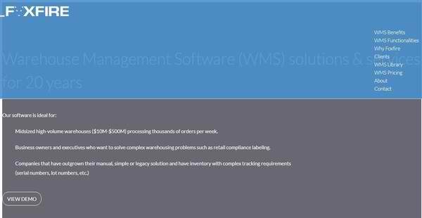 Foxfire WMS Reviews: Pricing & Software Features 2024 - Financesonline.com