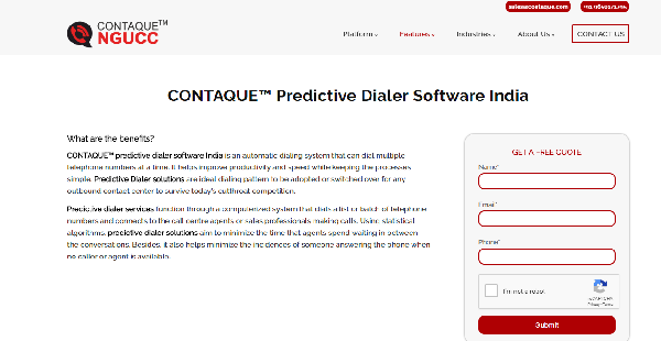 CONTAQUE Predictive Dialer Reviews: Pricing & Software Features 2024 - Financesonline.com