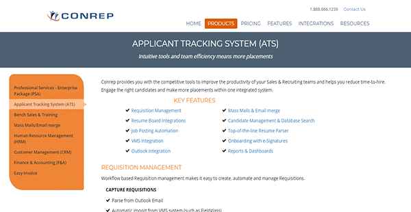 Conrep ATS Reviews: Pricing & Software Features 2024 - Financesonline.com