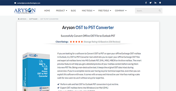 Aryson OST to PST Converter Reviews: Pricing & Software Features 2024 ...