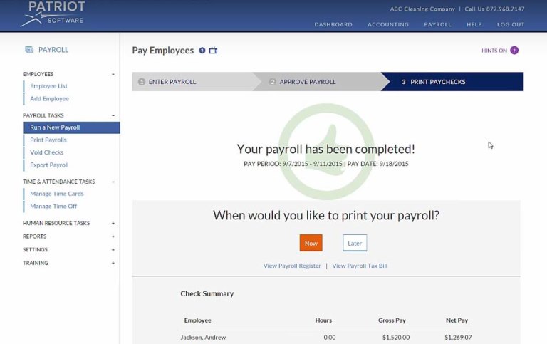 Pros & Cons of Patriot Software Full Service Payroll - Financesonline.com