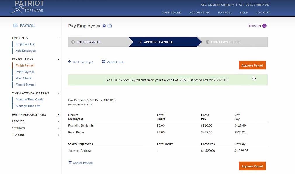 Pros & Cons of Patriot Software Full Service Payroll - Financesonline.com