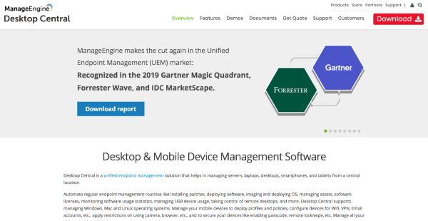 ManageEngine EndPoint Central Reviews: Pricing & Software Features 2024 ...
