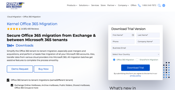 Kernel Office 365 Migration Reviews: Pricing & Software Features 2024 - Financesonline.com